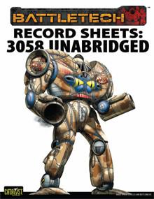 BattleTech: Record Sheet: Total Warfare Style: 3058 IS – Catalyst Game ...