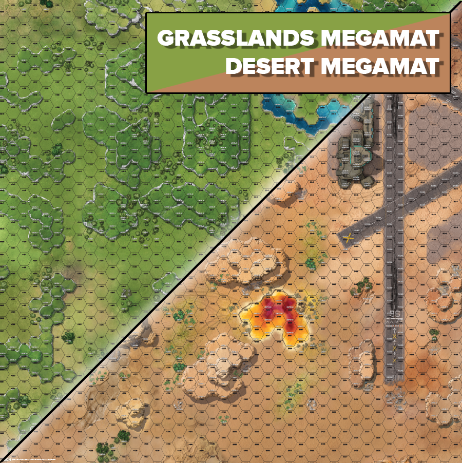 BattleTech: BattleMat BFM (Grasslands / Desert Base) – Catalyst Game ...